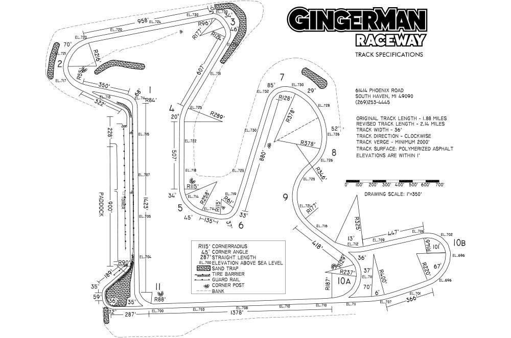 GingerMan Raceway - Track Maps